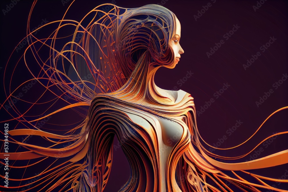 Digital procedural art, mathematical functions, plotted curves ...