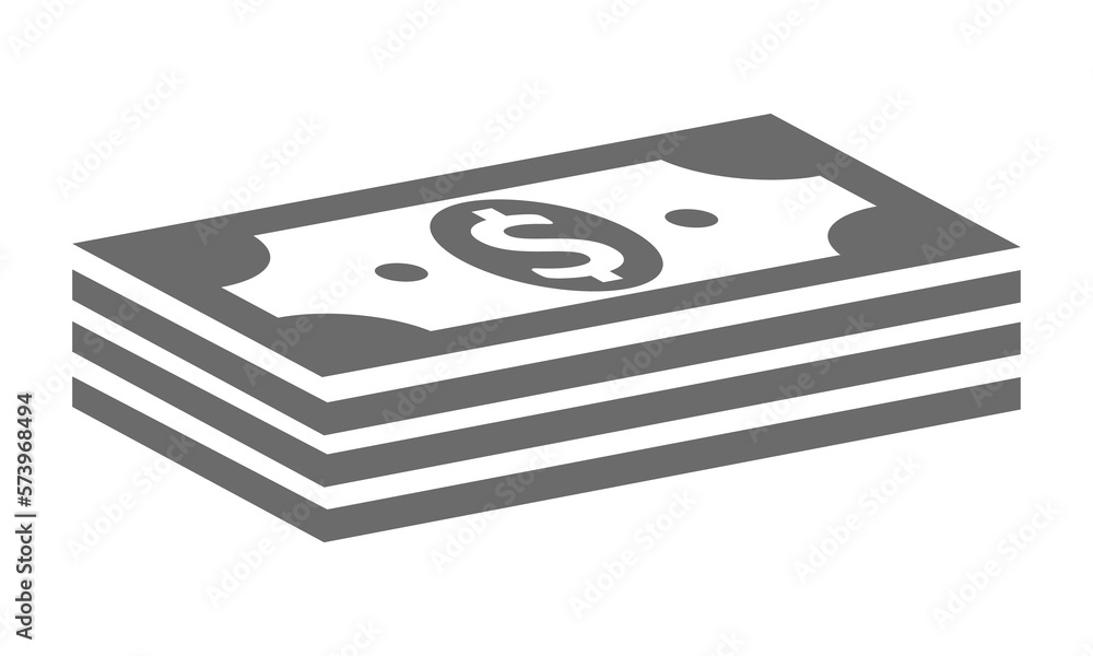 Cash Icon in trendy flat style isolated on white background. Money ...