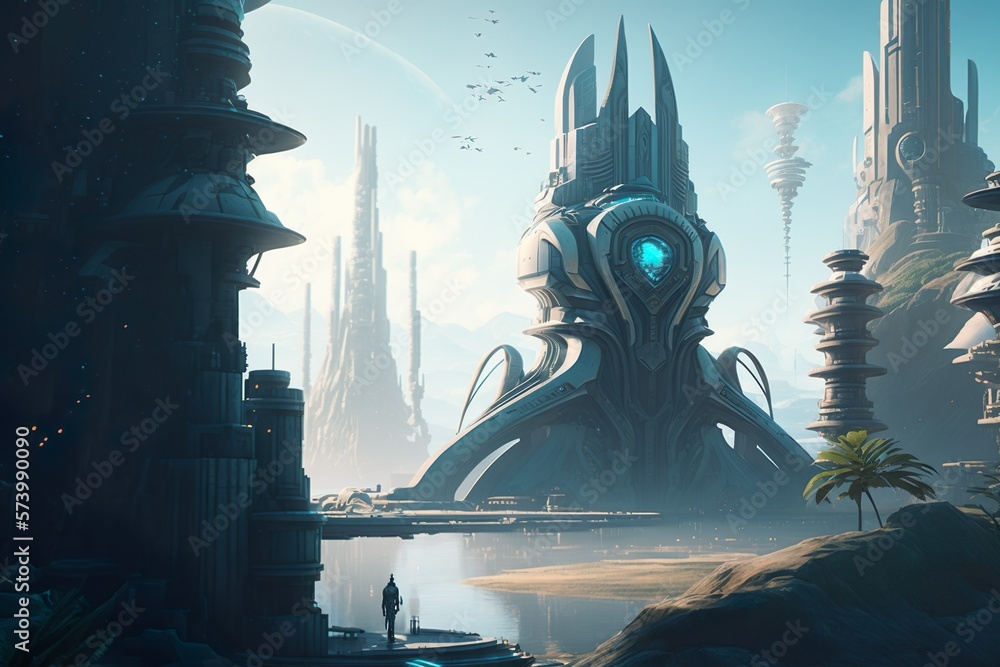 Alien city, scifi, science fiction, other worlds, alien civilization ...