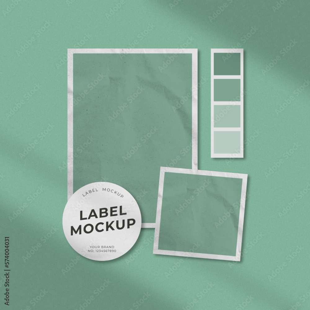 Realistic and Simple Photo frame Set Moodboard Mockup. Square Mood ...