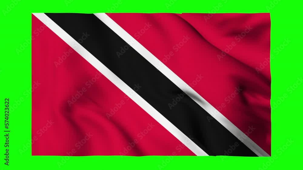 Flag of Trinidad and Tobago waving isolated by the alpha channel ...