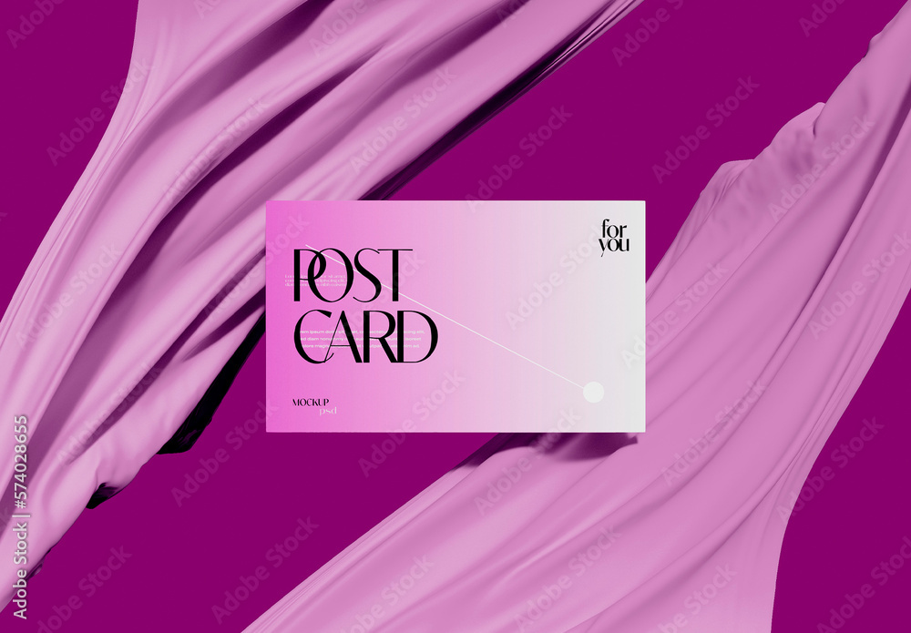 Business Card on Fabric Background Mockup Stock Template | Adobe Stock