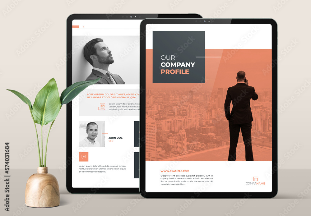 Digital Company Profile Layout Stock Template | Adobe Stock