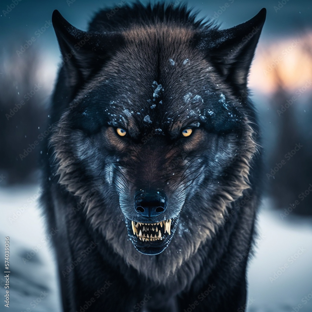 Black Wolf Snarl