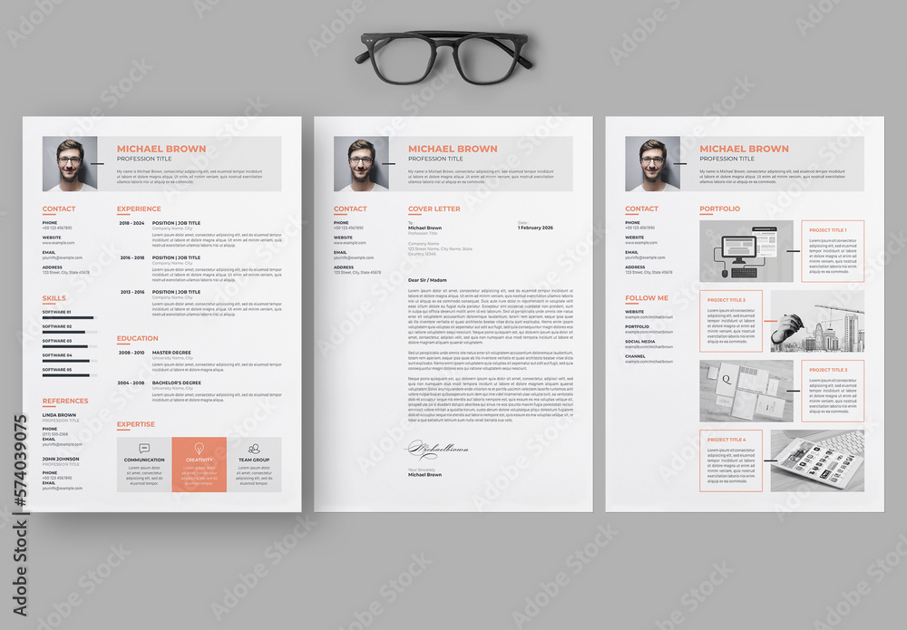 Resume Layout Stock Template | Adobe Stock