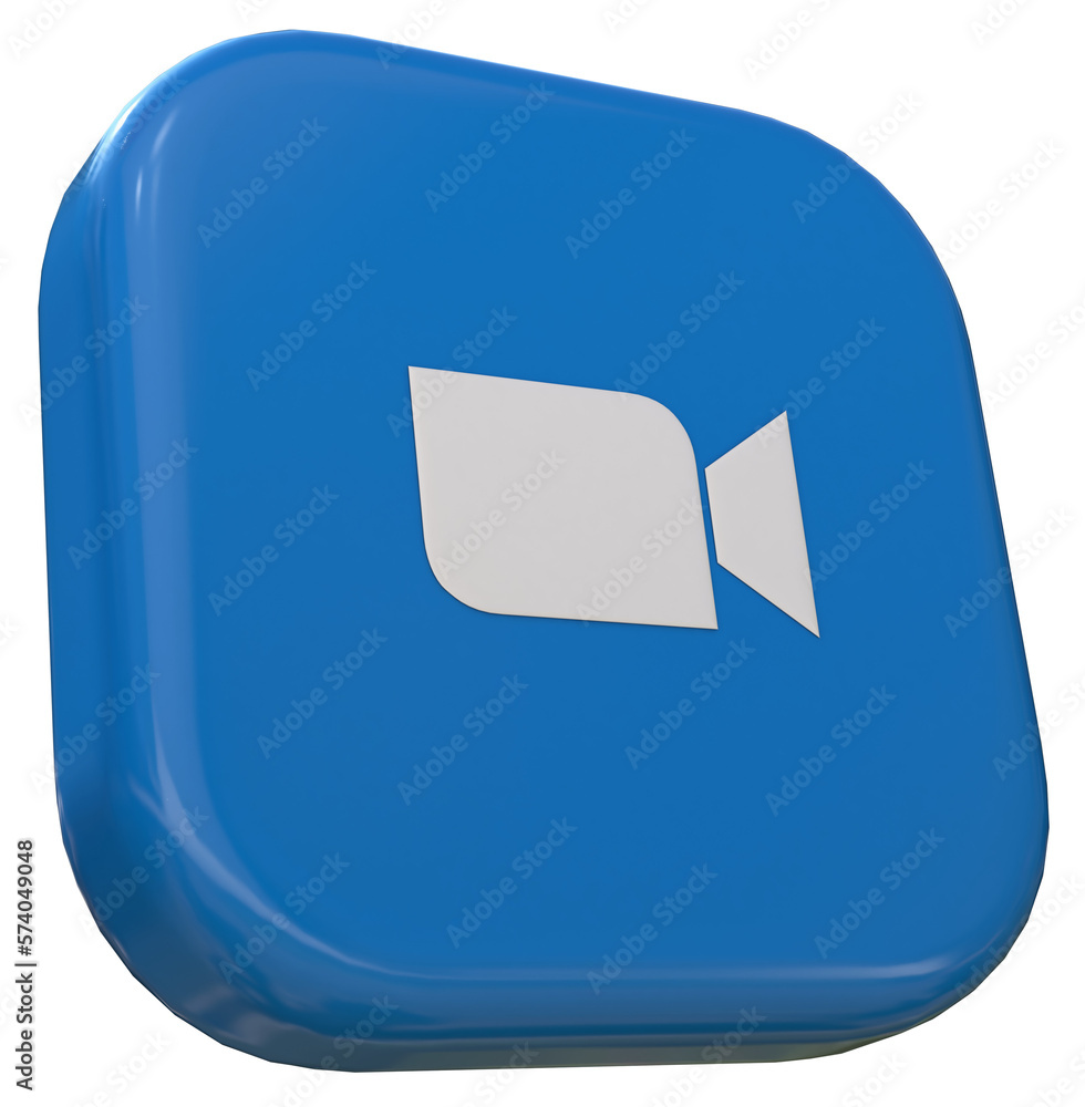 Badge with the logo of the Zoom app isolated on transparent background ...