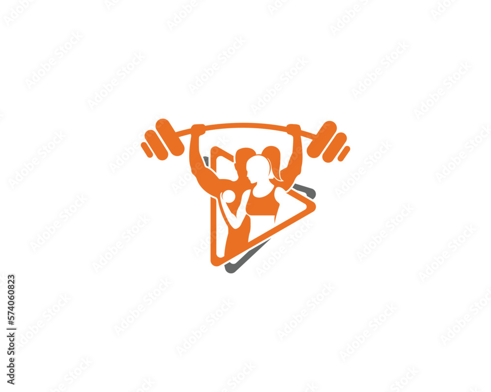 Men and Women Fitness, Gym, workout and personal trainer logo Design ...