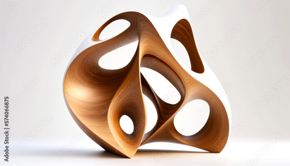 Beautiful Piece of modern art Carved out of Solid Wood in a Flowing ...