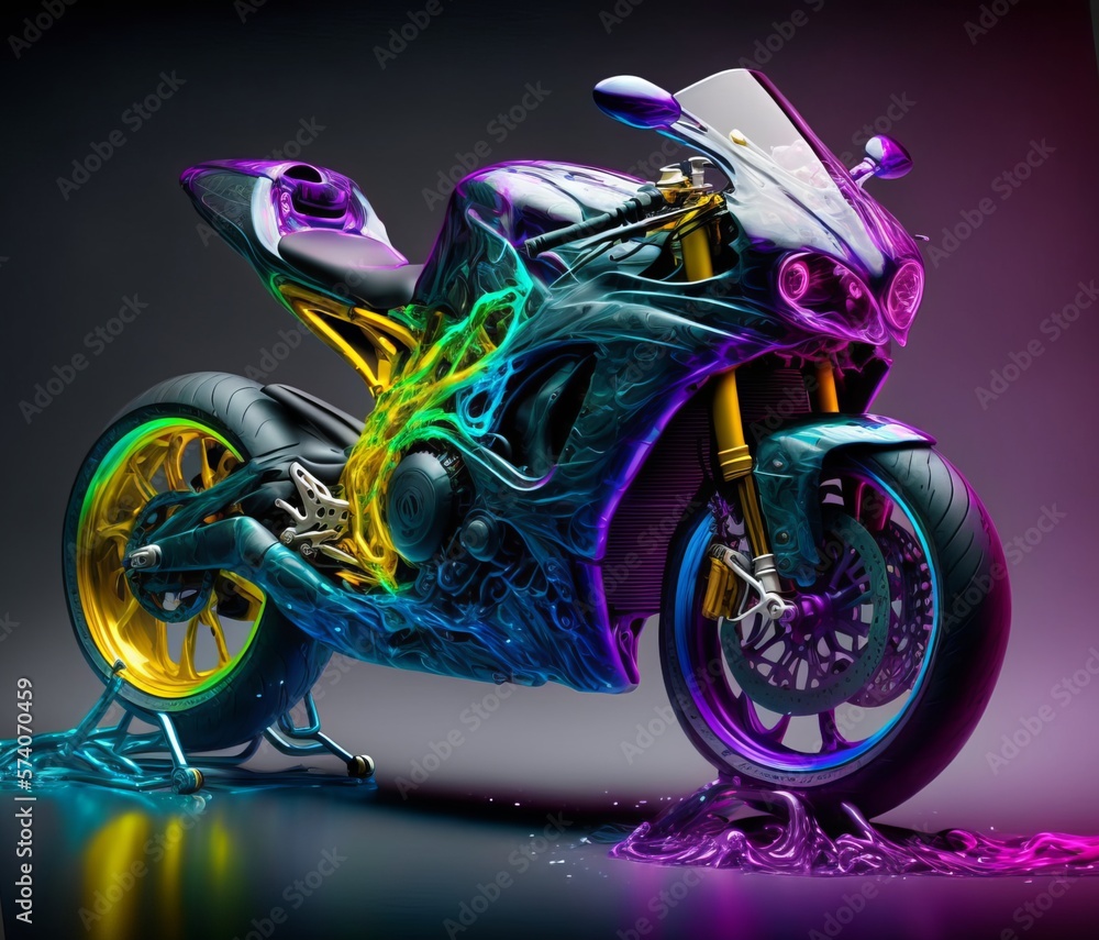 Futuristic Crazy Purple Motor Bike, This Motorcycle is in all the ...