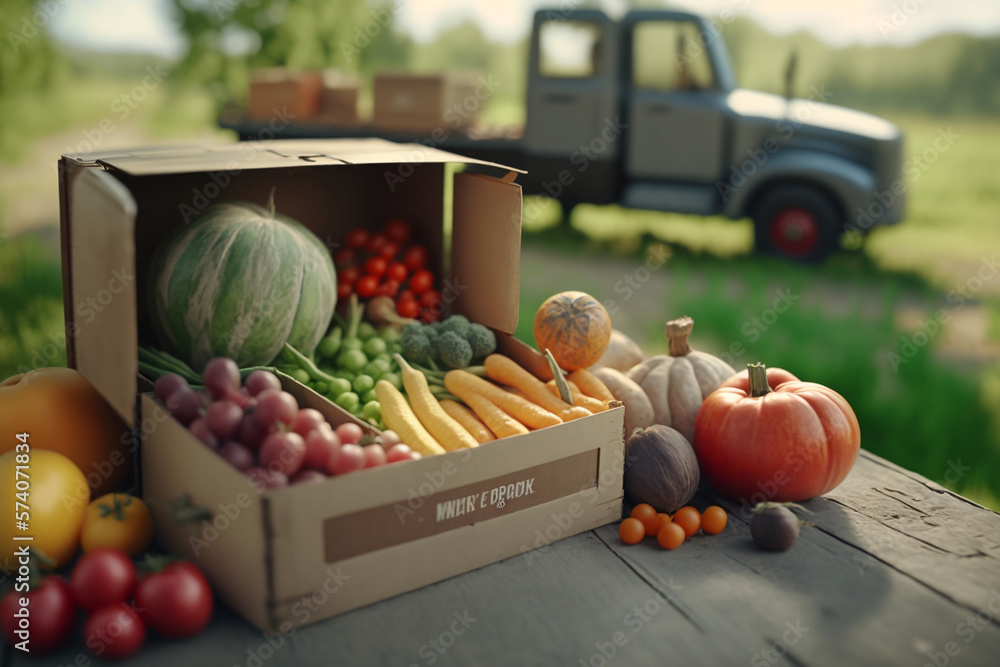 Farm-to-table delivery: A farm-to-table delivery service showcasing ...