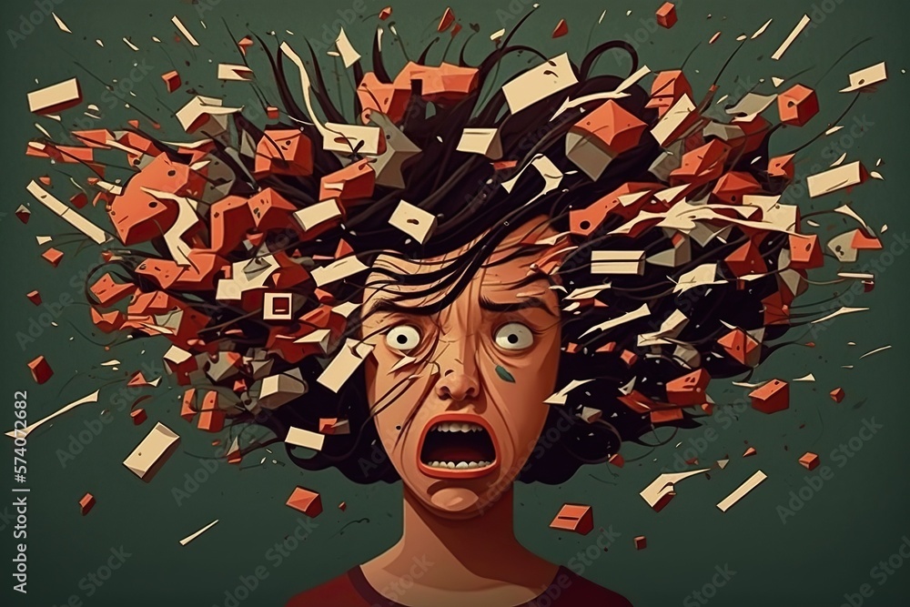 Ocd the constant battle with unwanted thoughts, Woman with damaged head ...