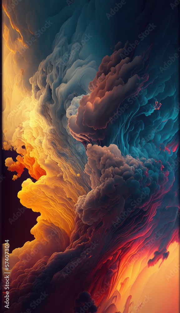 abstract iphone wallpaper made with generative ai Stock Illustration ...