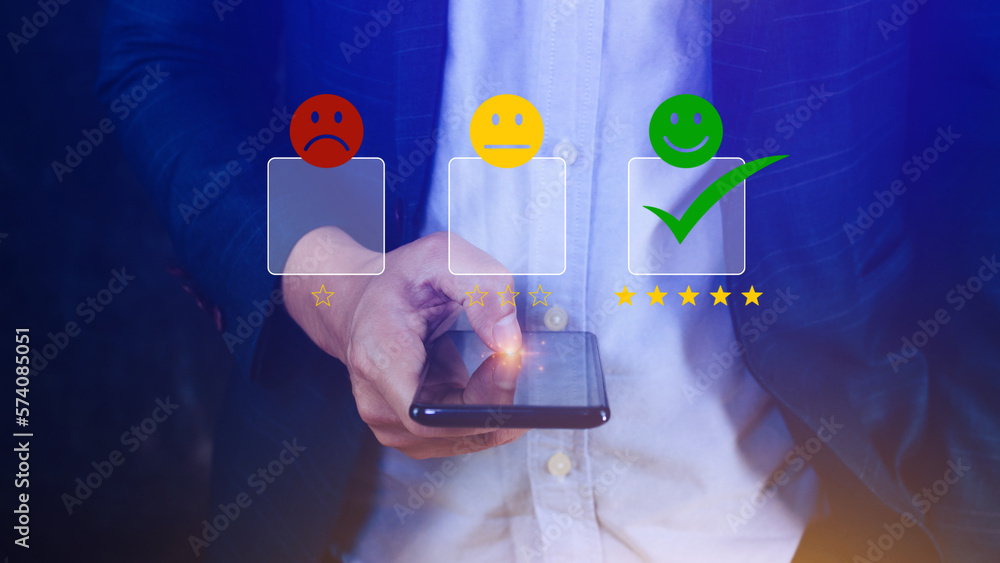 Customer service evaluation concept feedback rating and positive ...