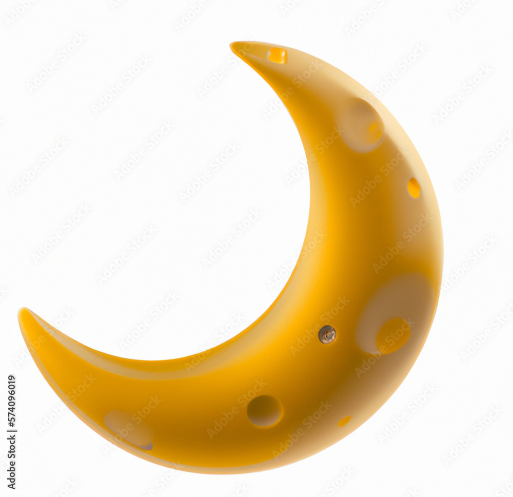 moon and stars or a crescent moon made of cheese, beautiful and ...
