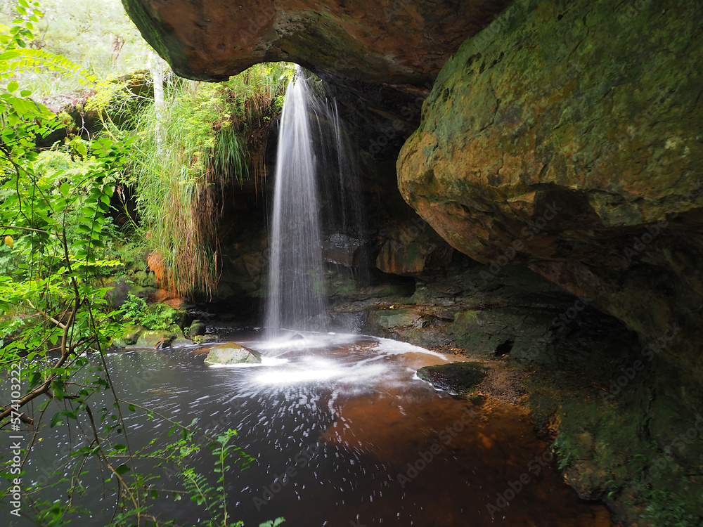 Waterfall & Cave Stock Photo | Adobe Stock