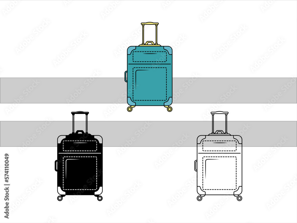 Luggage Silhouette SVG Cut File | Suitcase Svg | Travel Bag Svg ...