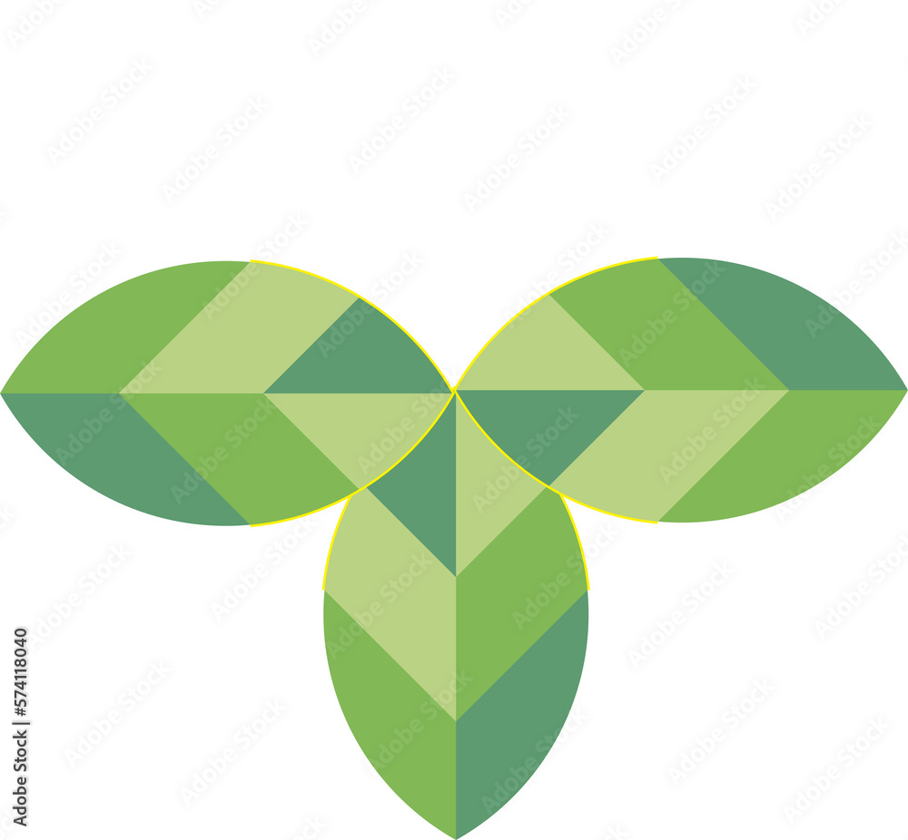 There are three colors of leaves, leaves, three leaves Stock ...