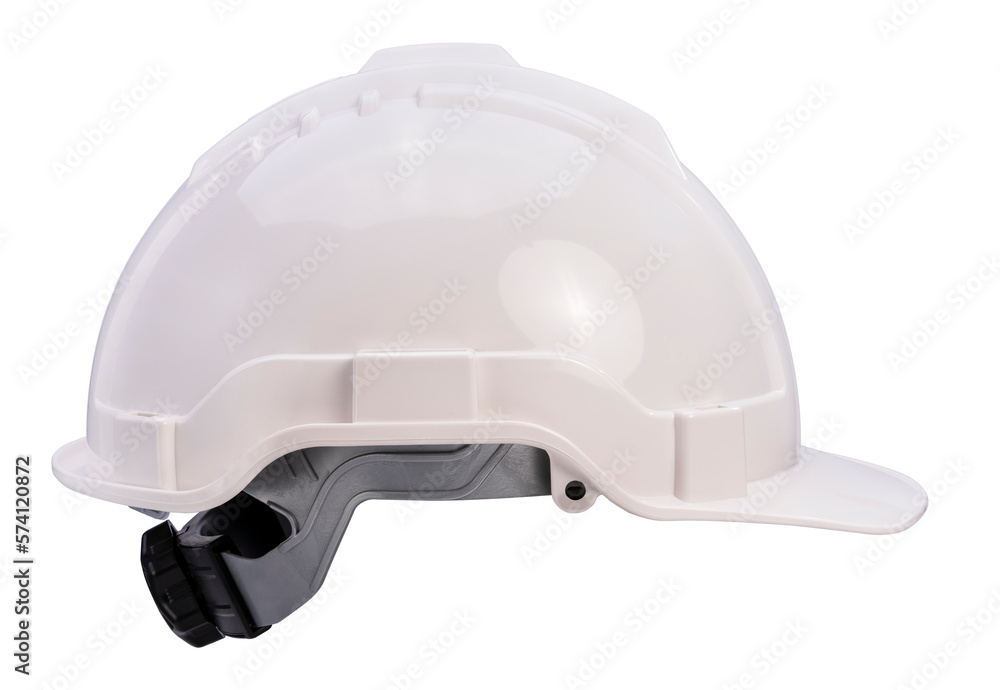 White safety helmet or hard cap isolated on white background ...
