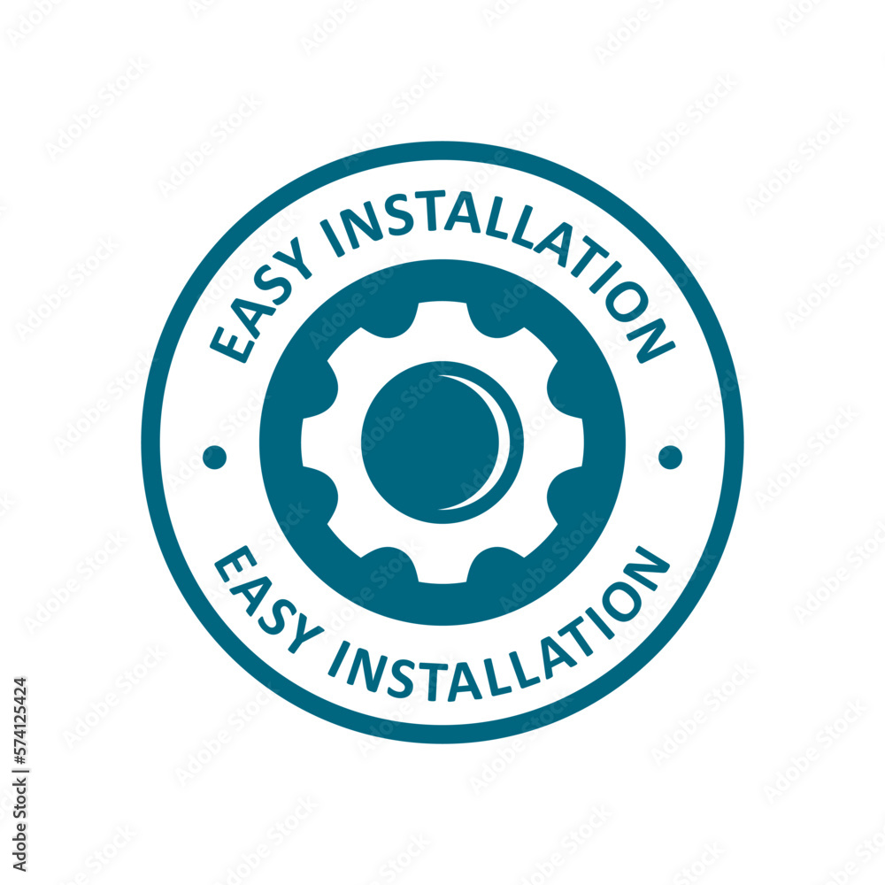 Easy installation with gear logo badge template. Suitable for product ...