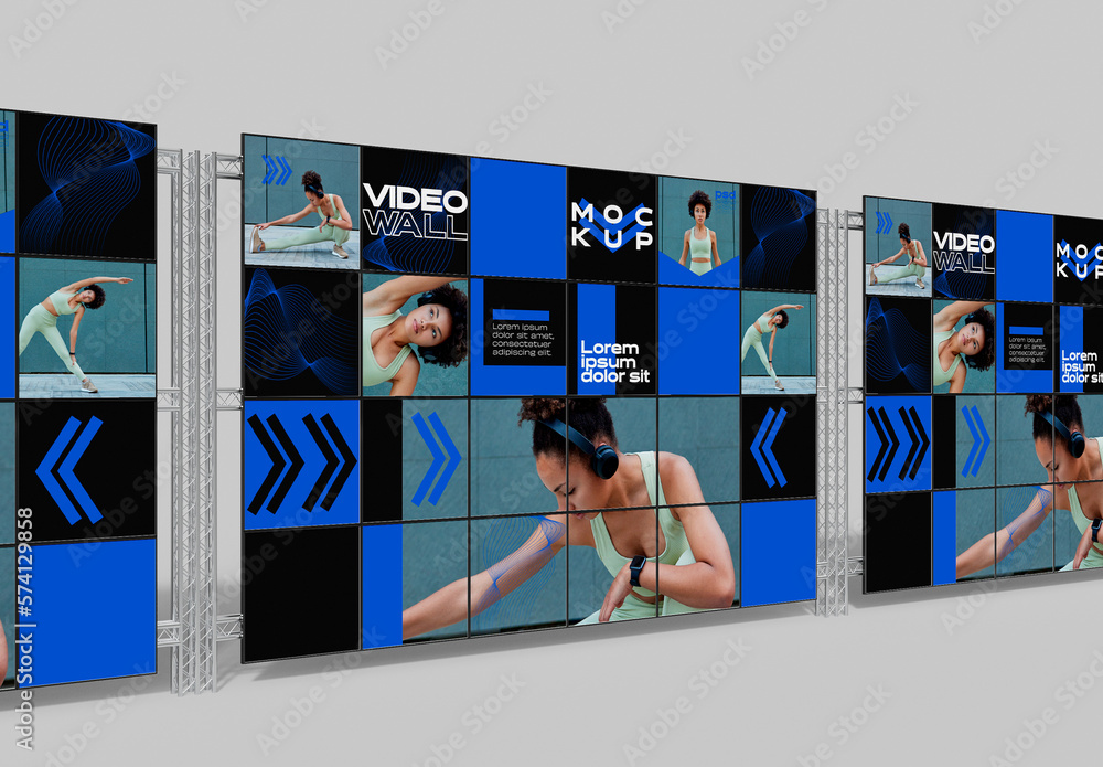 LED Video Wall Banner Mockup Stock Template | Adobe Stock