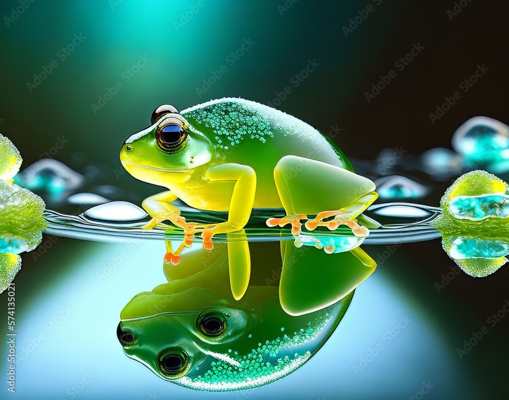 Best Reflection, Radio Trophic, Glass Frog in a Pool of Crystalline ...