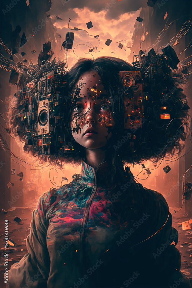 Child, Model, Portrait, Abstract, Beauty, Style, made with generative ...