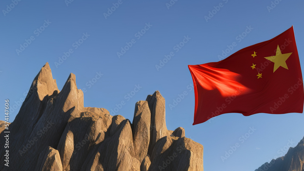 China Flag, Authentic and Timeless Design of Chinese Art, Generative AI ...