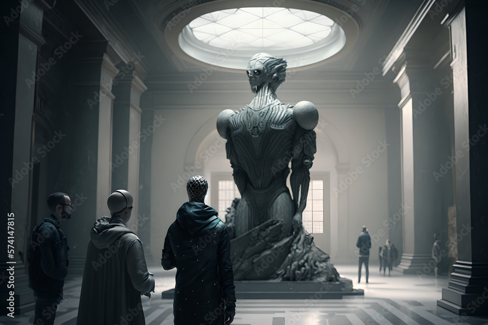 A museum showing a display of ancient aliens that once visited our ...