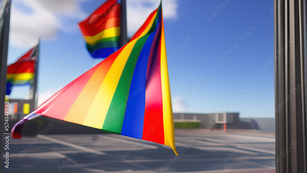 Pride Flag, Vintage and Classic Design of LGBTQ+ Heritage, Generative ...