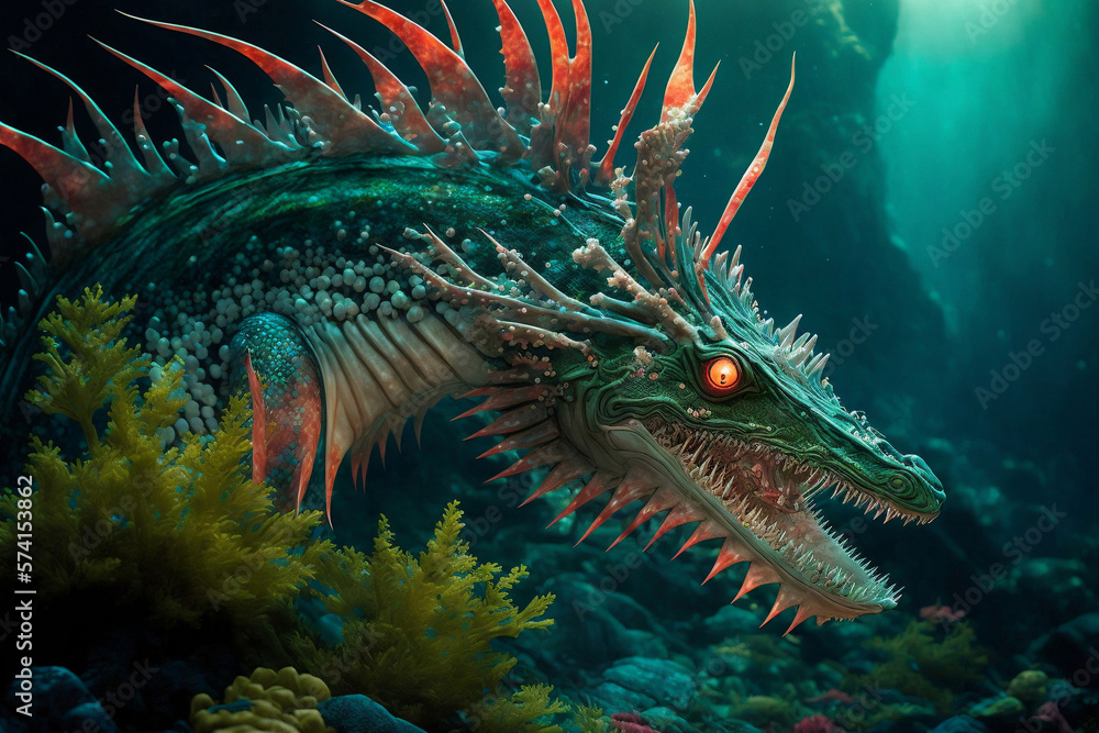 AI-Generated Types of Sea Dragon Fish Monsters ilustración de Stock ...