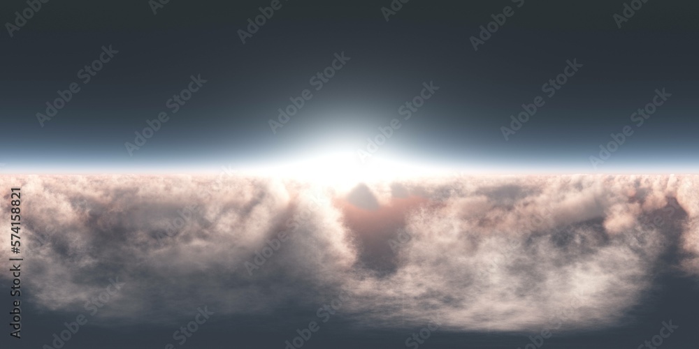 Panorama of clouds, HDRI, environment map , Round panorama, spherical ...