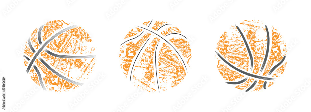 Basketball icon on white background Stock Vector | Adobe Stock