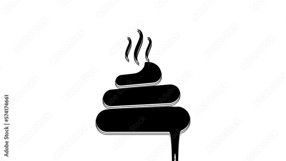 Black Shit icon isolated on white background. 4K Video motion graphic ...