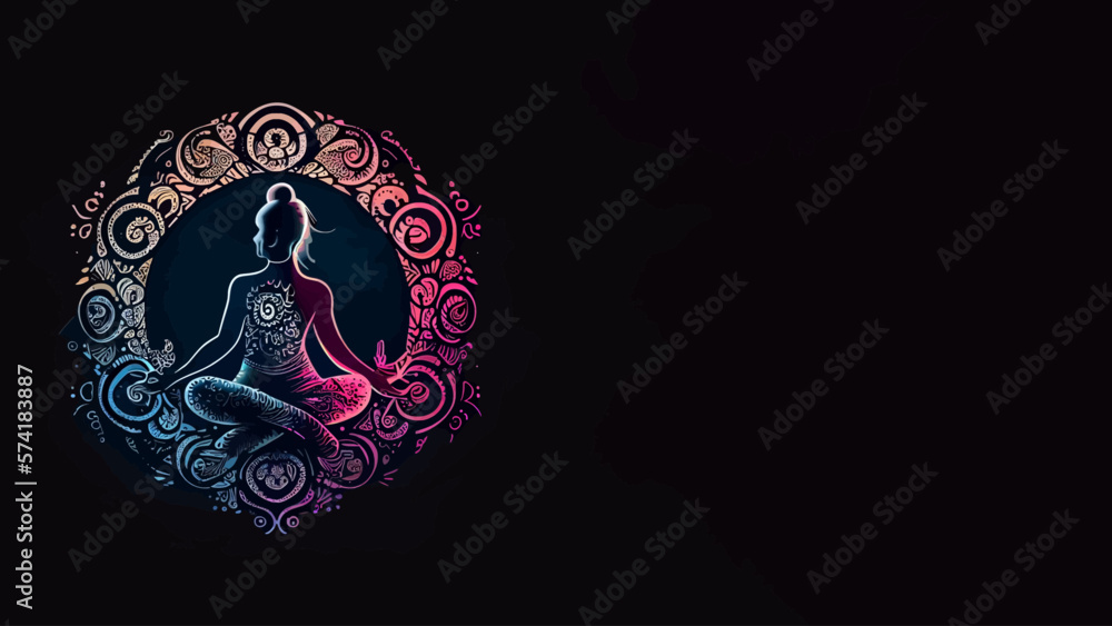 Yoga meditation background banner, yoga practice backgrounds ...