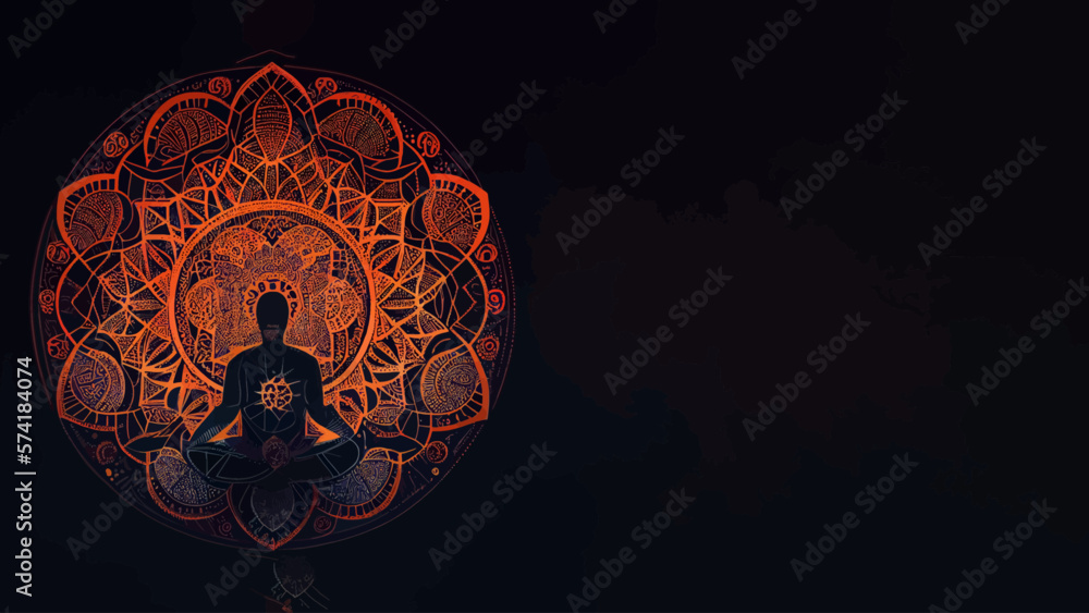 Yoga meditation background banner, yoga practice backgrounds ...