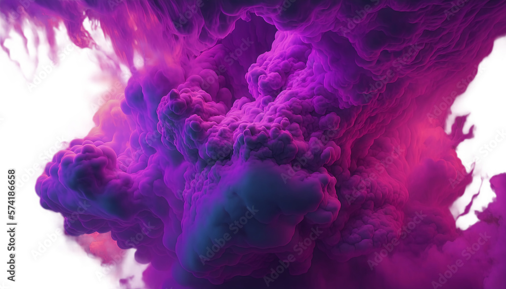 Purple dense smoke.Violet smoke screen AI generated.Png file. Stock ...