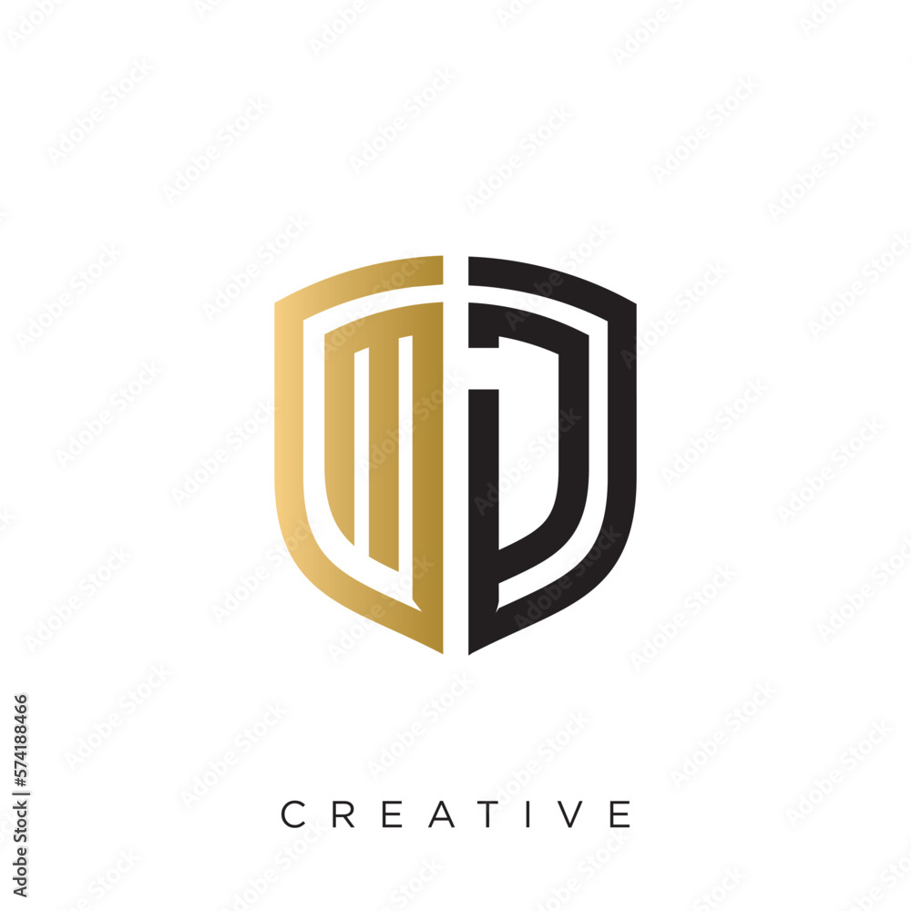 md shield logo design vector icon Stock Vector | Adobe Stock