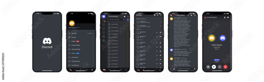 Discord screen in Iphone 14. Discord mobile application from Microsoft ...