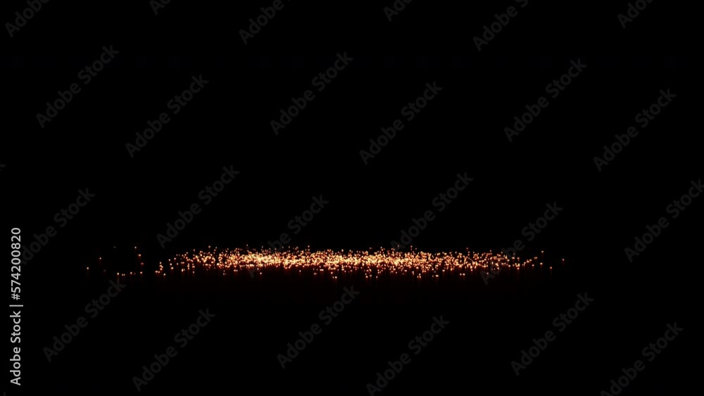 Orange sparks falling on the ground. Special effects VFX element ...