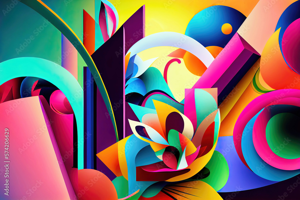 Modern abstract colorful background wallpaper design (Generative AI ...