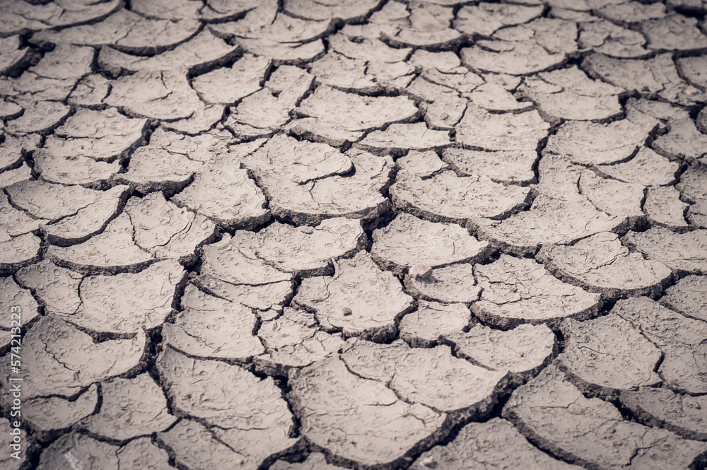 Natural Drought concept:Dried cracked earth soil ground texture ...