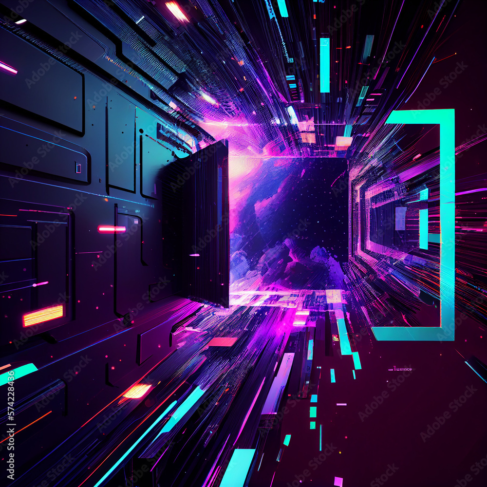 Future digital technology background created with Generative Ai Stock ...