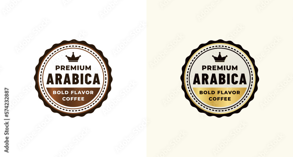 Elegant Arabica Coffee Seal Vector or Arabica Coffee Logo Vector ...
