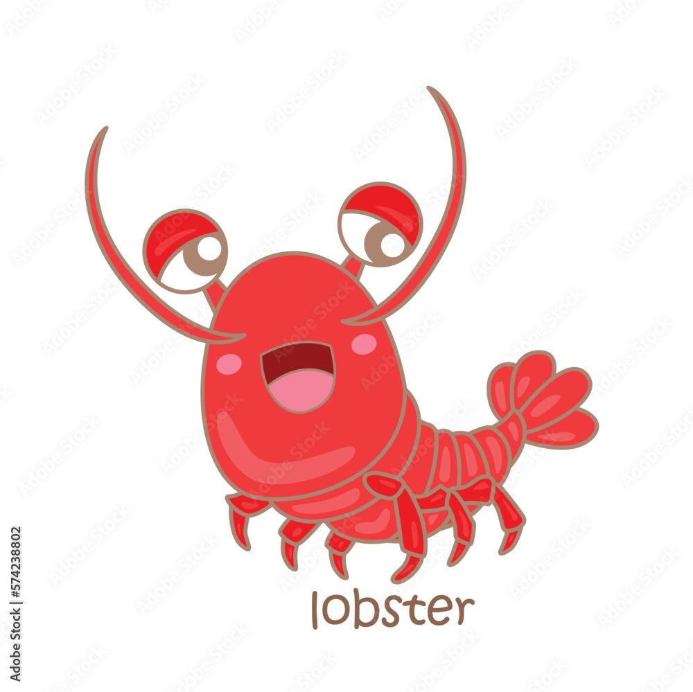 Cartoon Lobsters Love