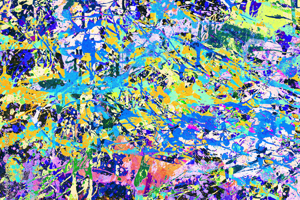 Paint splash texture. Graffiti background. Spray pattern. Blue paint ...