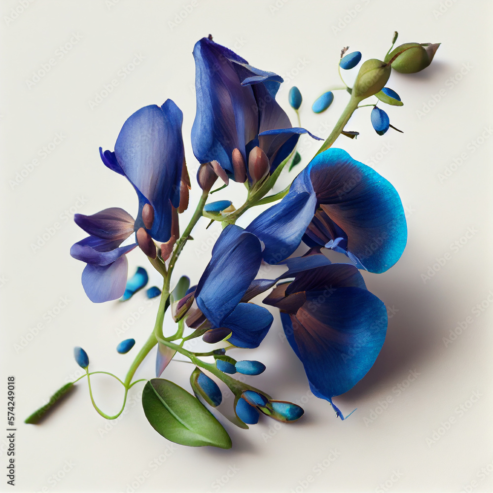 Butterfly pea flower | Butterfly pea flower with white background ...