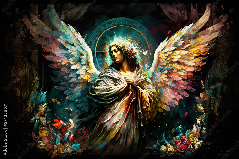 Mystical and Surreal Angelic Scene of Creation Generative AI Generative ...