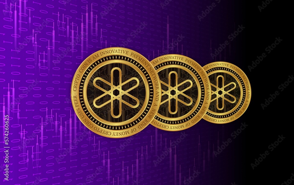 virtual coins and their logos. dent virtual currency logo. 3d ...