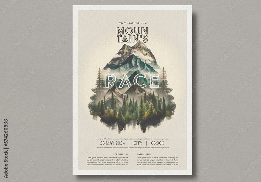 Poster Mountain Race with Generative AI Stock Template | Adobe Stock