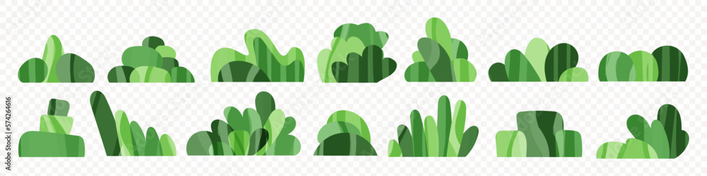 Photo & Art Print Shrub bush shrubbery tree simple abstract flat ...